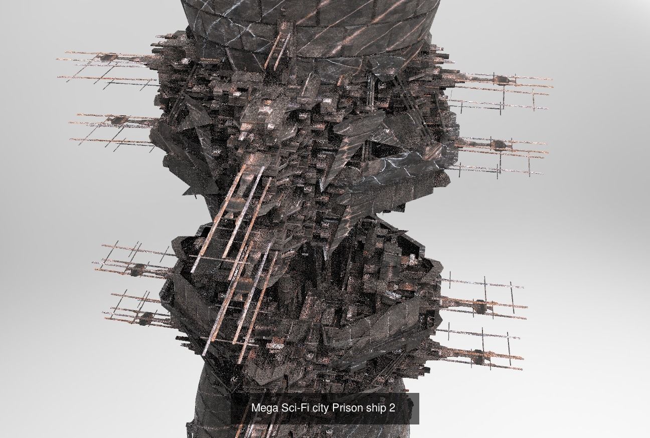 3D Model Collection Prison Colony Space Ships VR / AR / low-poly | CGTrader
