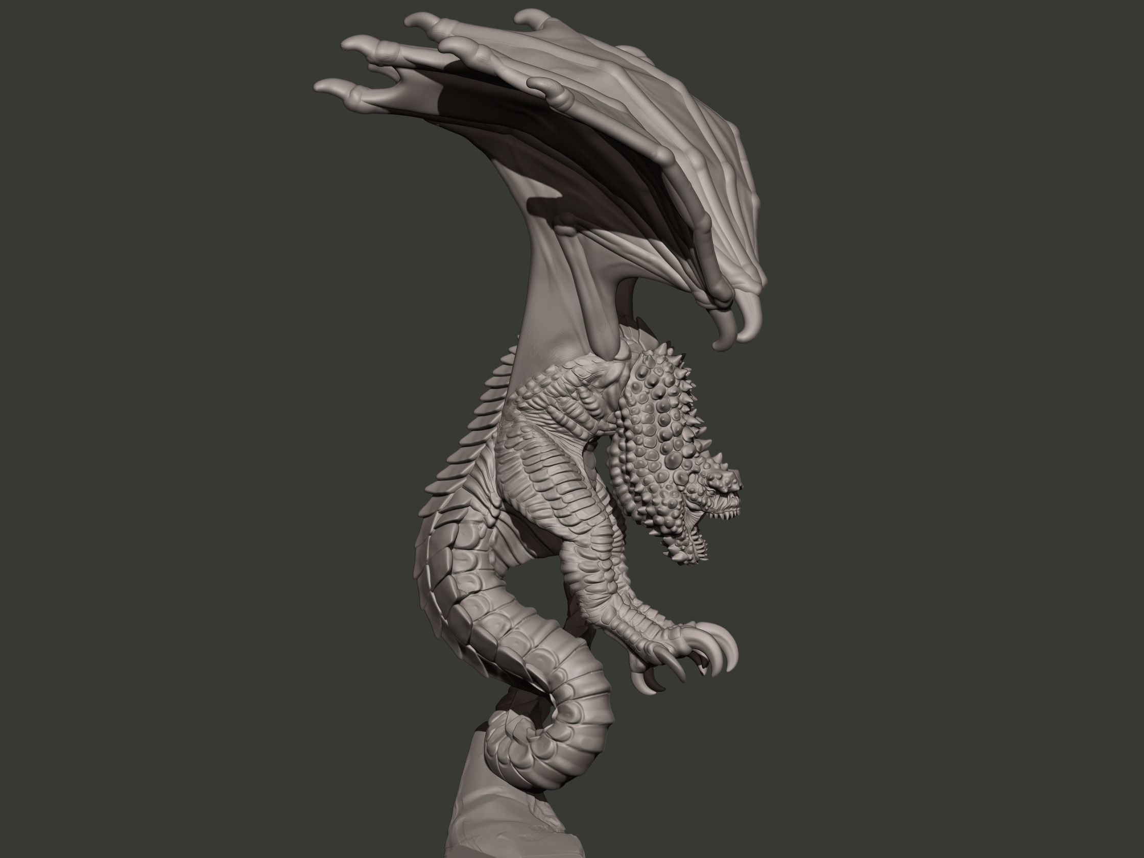 Wyvern dragon statue 3D model 3D printable | CGTrader