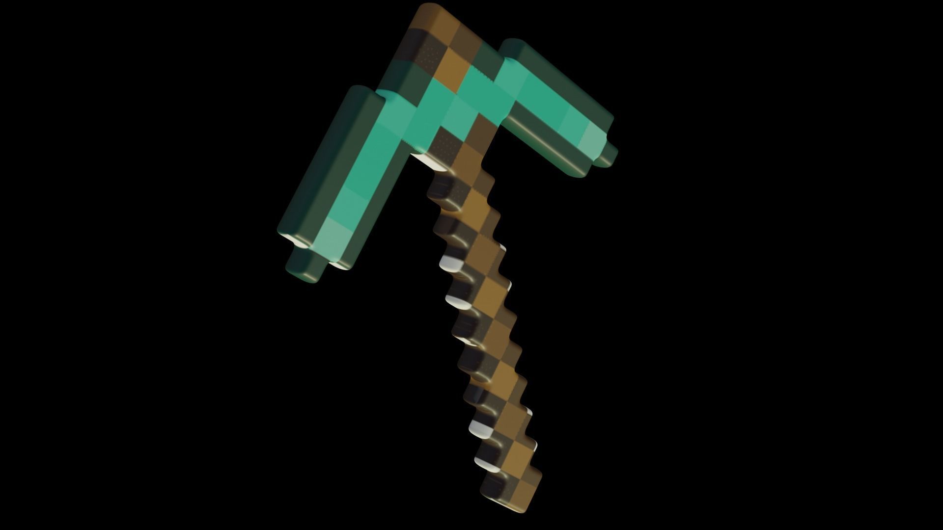 Minecraft Printable Pickaxe 3D model 3D printable | CGTrader