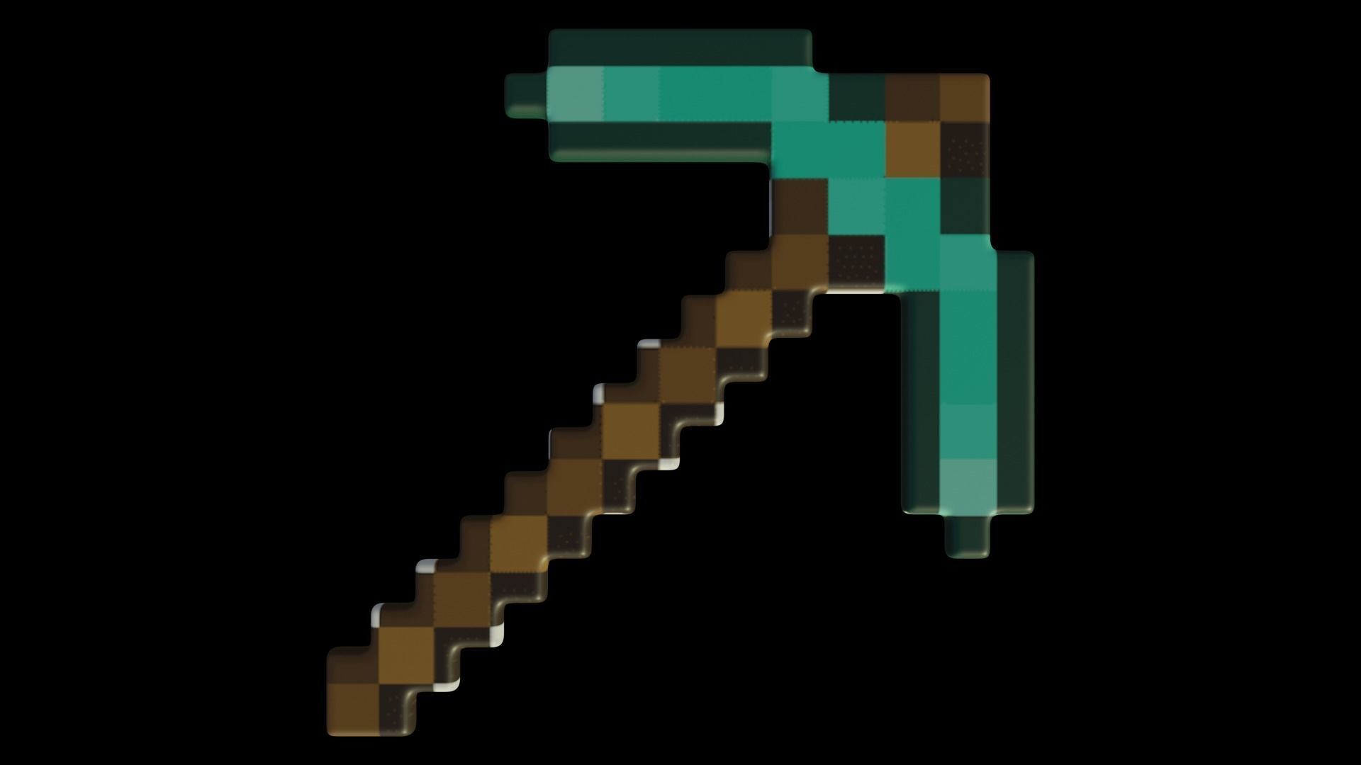 Minecraft Printable Pickaxe 3D model 3D printable | CGTrader