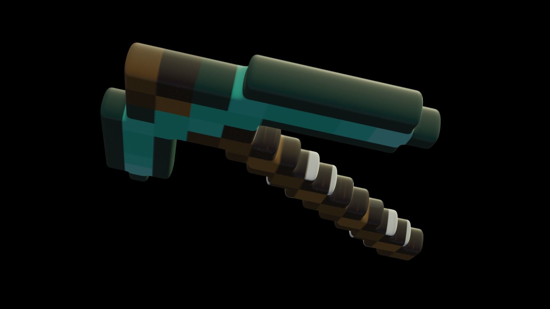 Minecraft Printable Pickaxe 3D model 3D printable | CGTrader