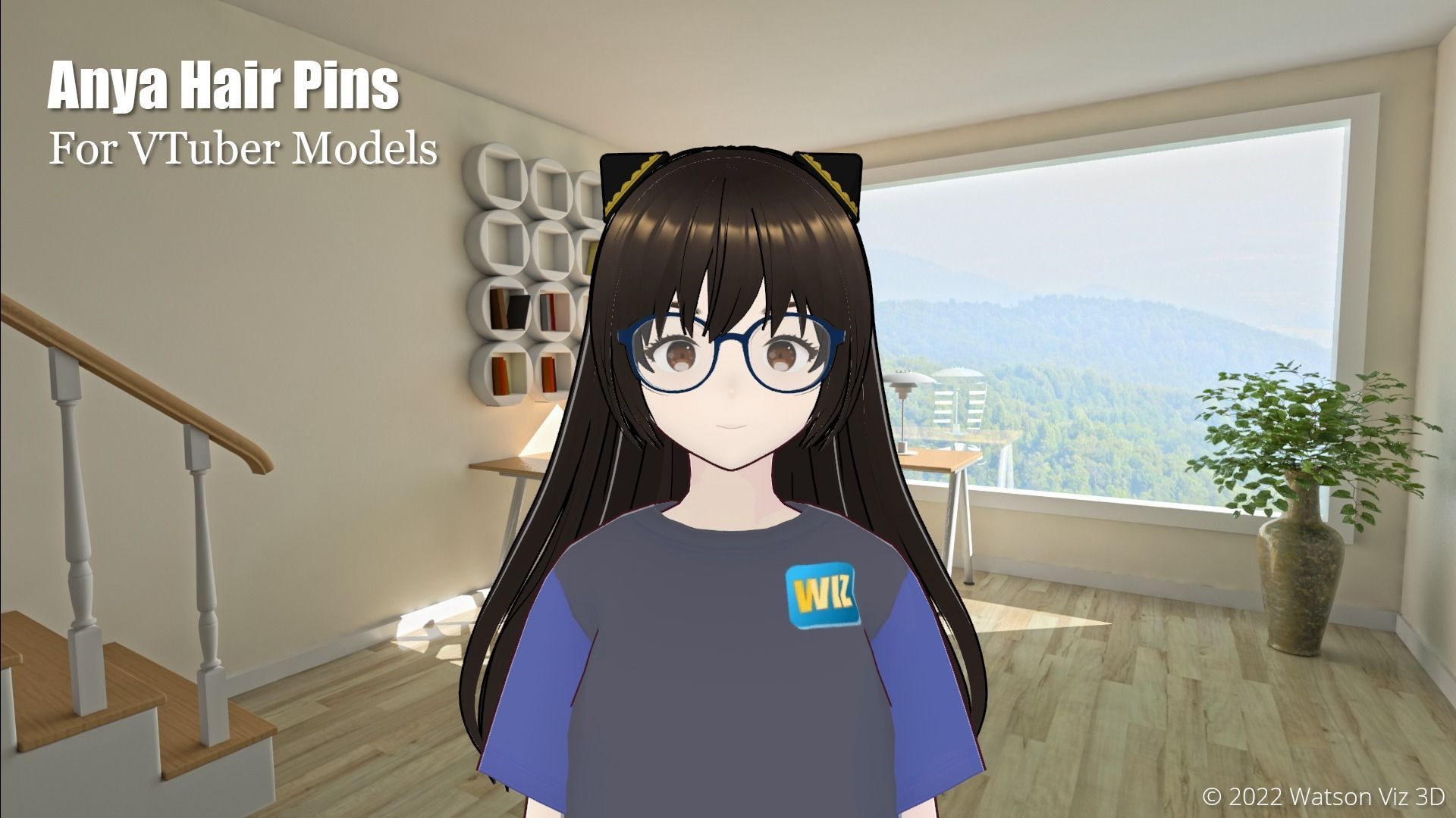 3D model Anya Hair Pins For VTubers VR / AR / low-poly | CGTrader