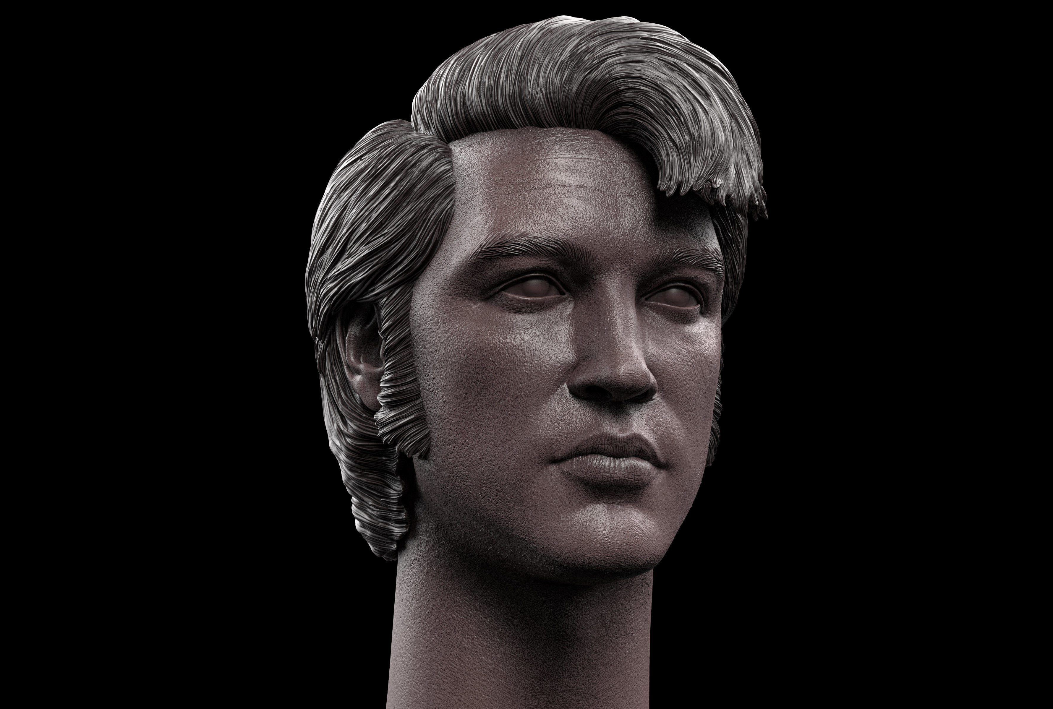 Elvis Presley Head 3D model 3D printable | CGTrader