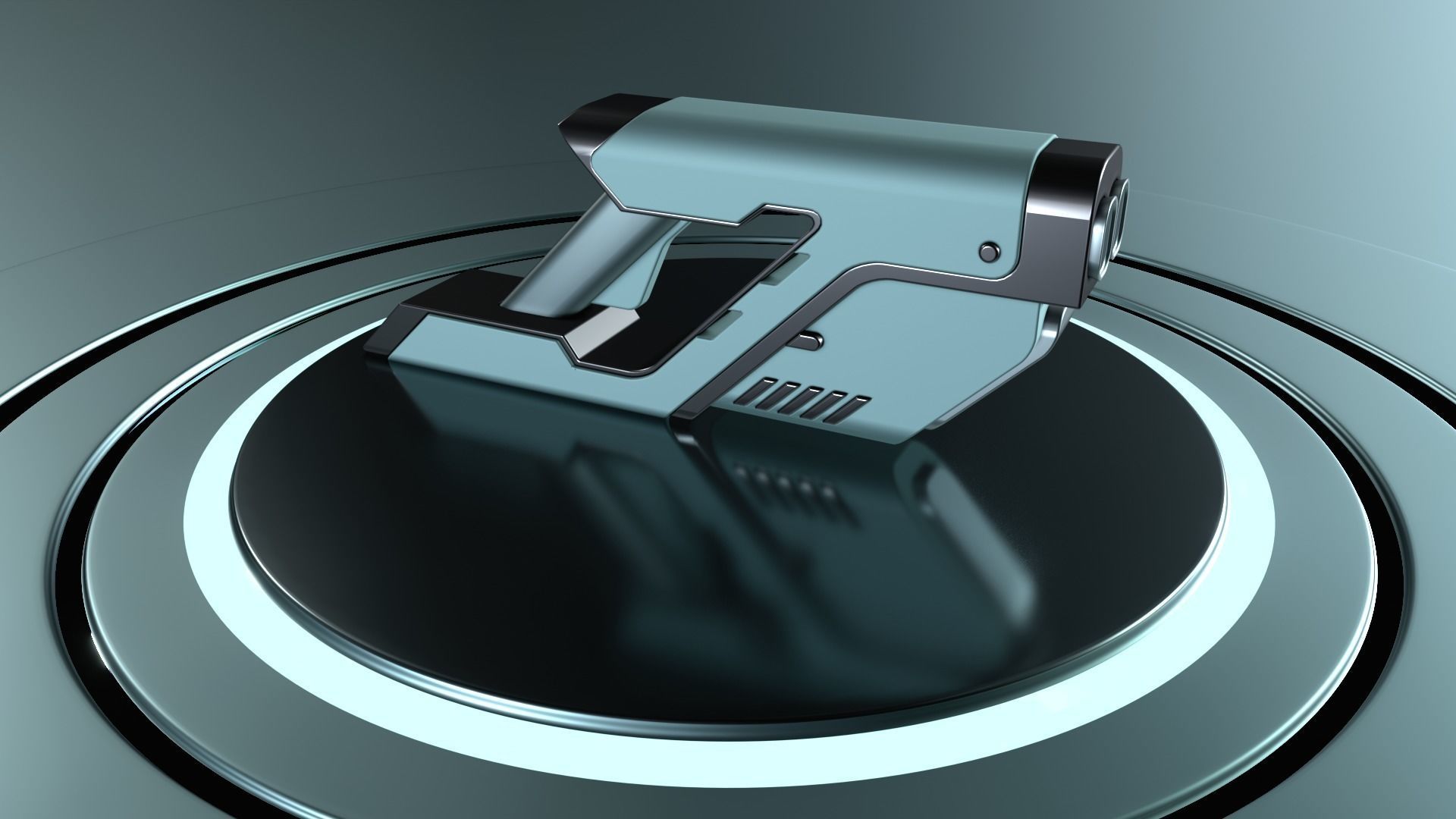 Sci-fi Hand Gun 3D model | CGTrader