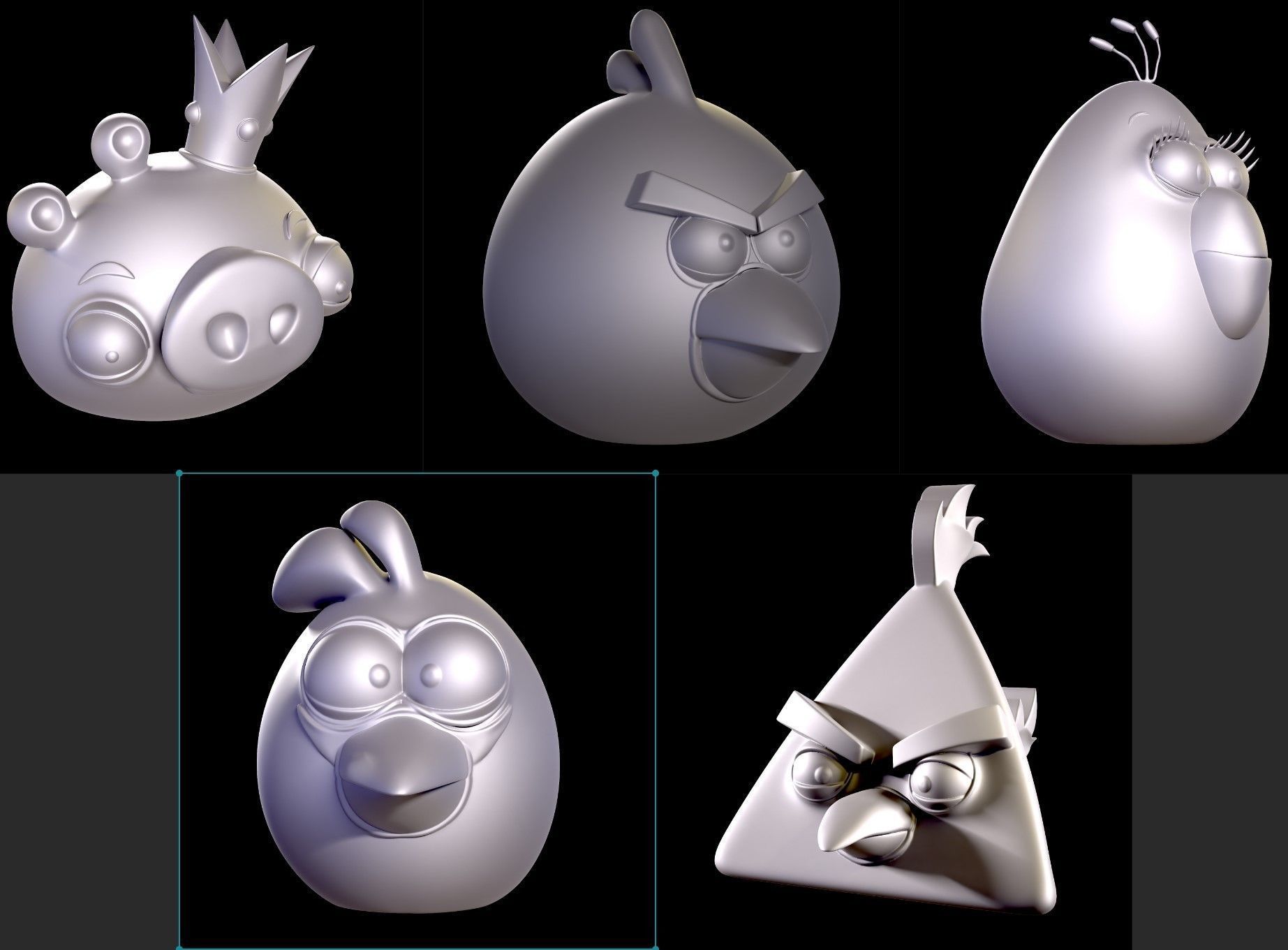 Angry Birds and Leader Pig 3D Model Collection | CGTrader