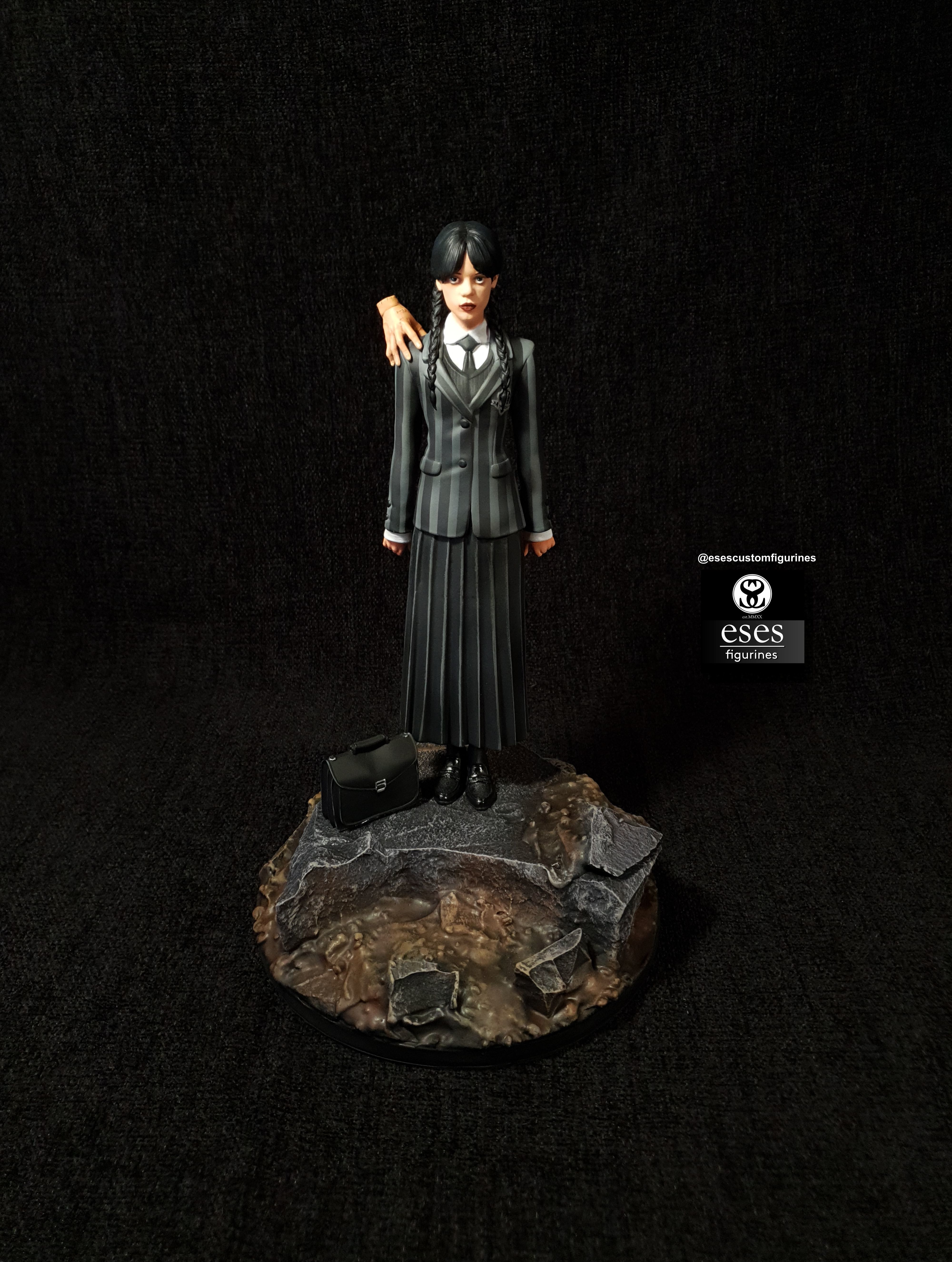 WEDNESDAY ADDAMS UNIFORM GIRL CHARACTER 3D PRINT 3D model 3D printable ...