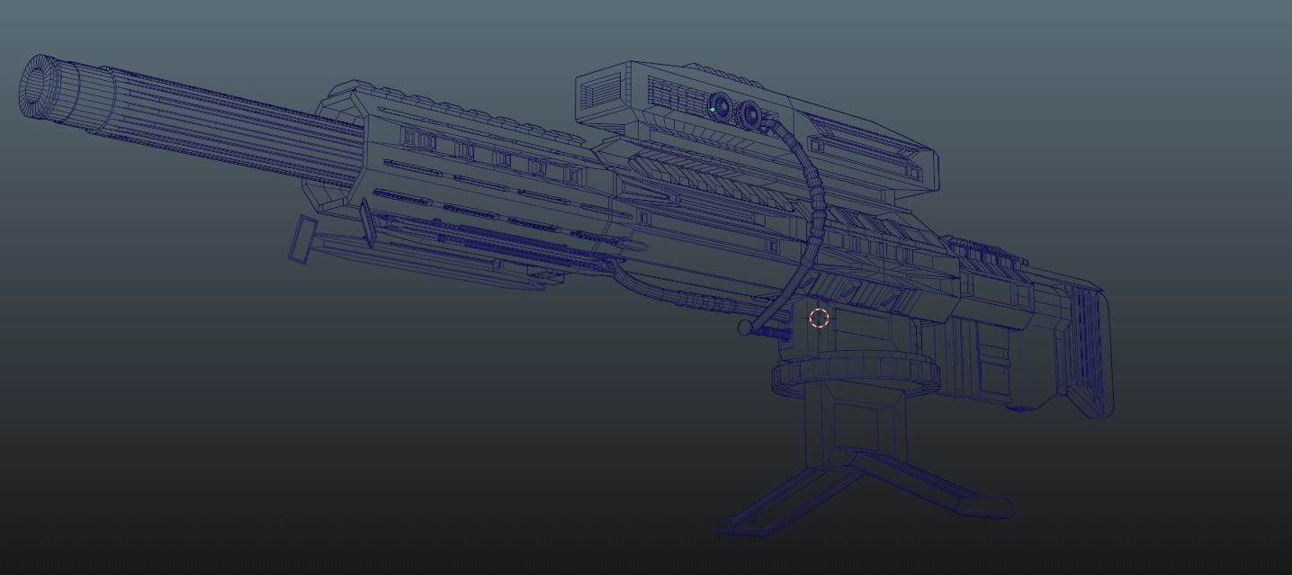 Futuristic Remote Sniper 3D model | CGTrader
