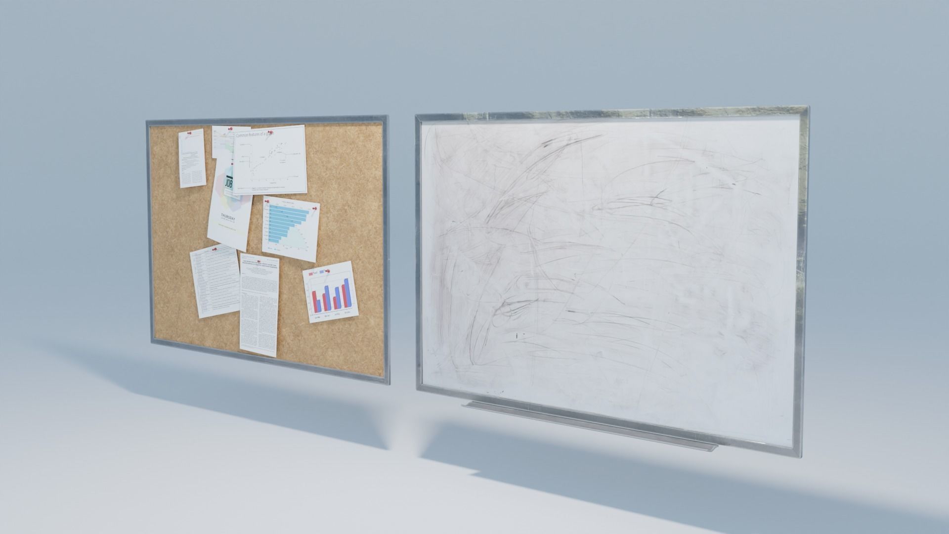 3D model White board and Tack board VR / AR / low-poly | CGTrader