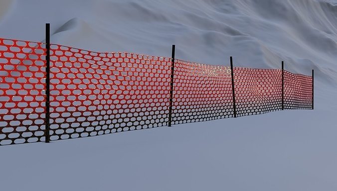 Low-Poly Orange fence Texture | CGTrader
