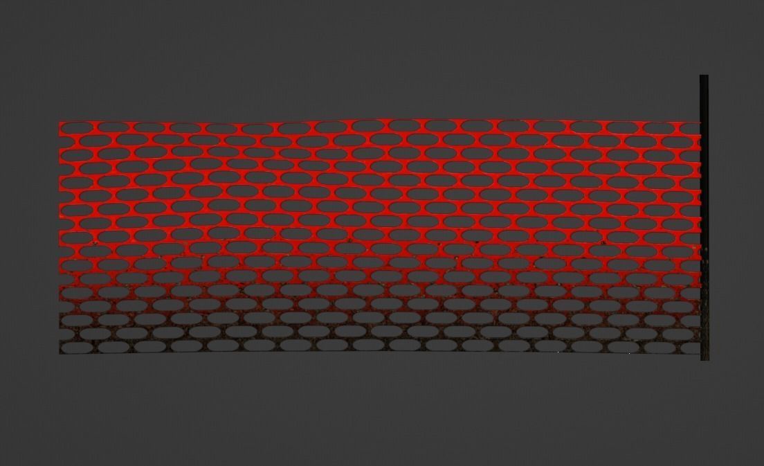 Low-Poly Orange fence Texture | CGTrader