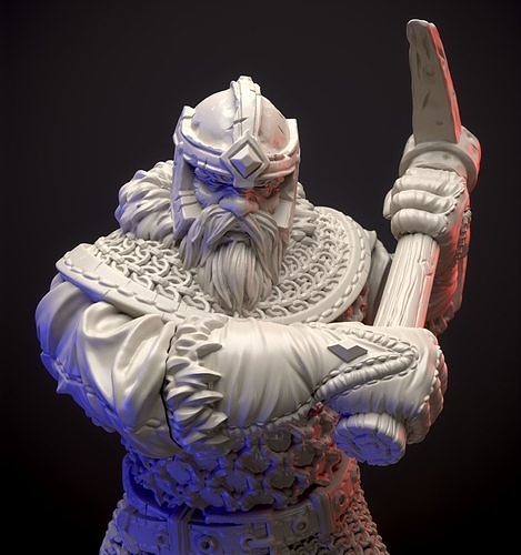 Dwarf miner 3D model 3D printable | CGTrader