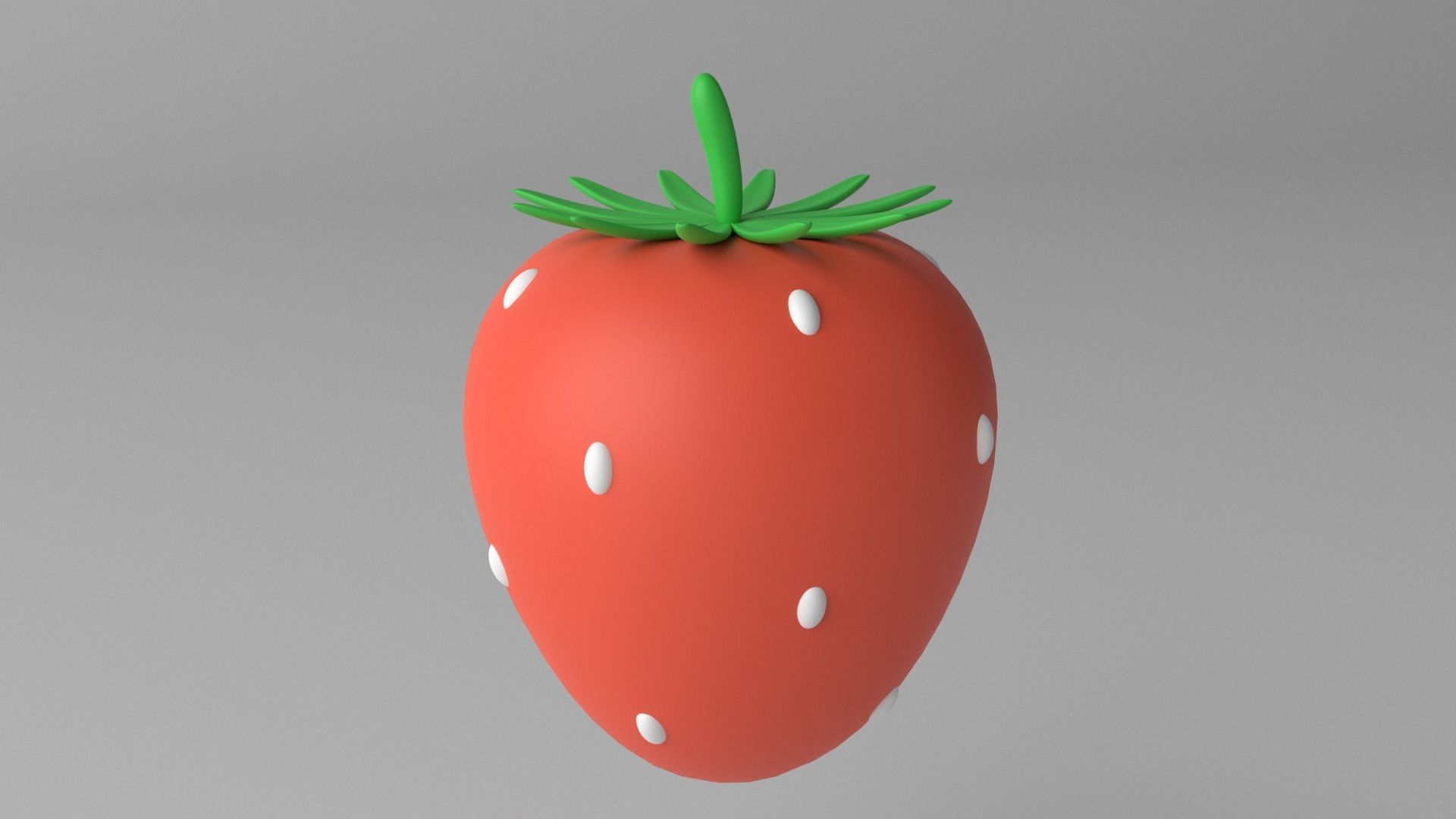3D model Cartoon Cute Strawberry Fruit VR / AR / low-poly | CGTrader