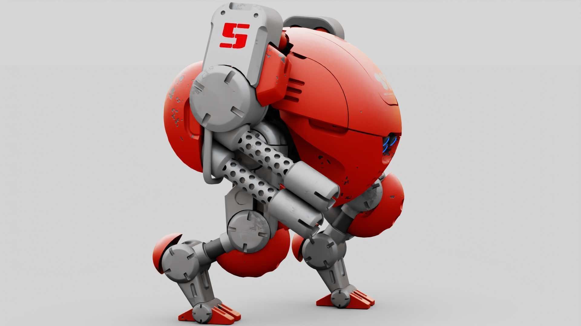 MILITARY BOT M-200 RIGGED 3D model rigged | CGTrader