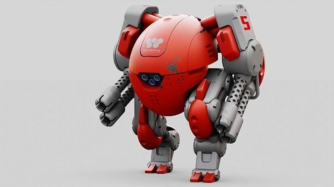 MILITARY BOT M-200 RIGGED 3D model rigged | CGTrader