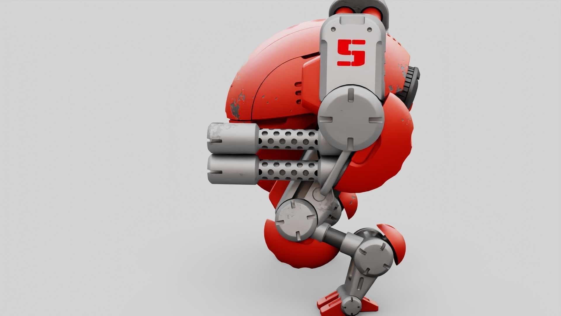 MILITARY BOT M-200 RIGGED 3D model rigged | CGTrader