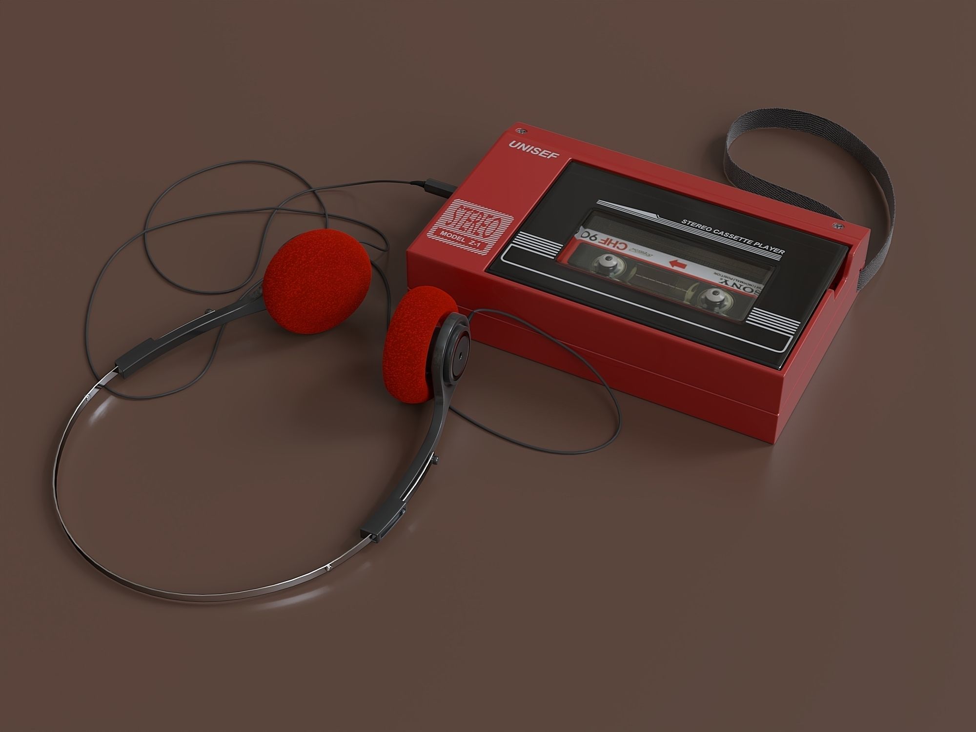 Rare stereo cassette player 3D model | CGTrader