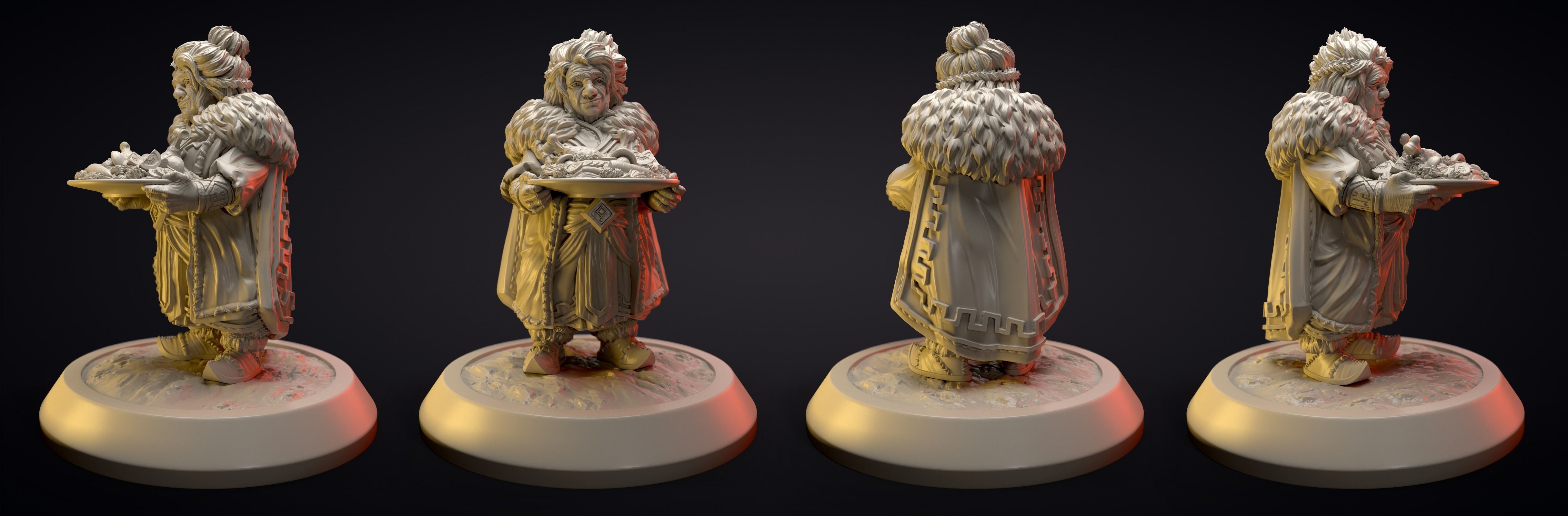 Dwarf grandma 3D model 3D printable | CGTrader