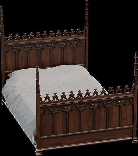 Gothic bed free VR / AR / low-poly 3D model | CGTrader