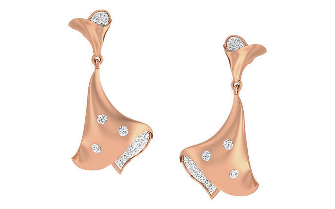Women earrings 3dm render detail 3D model 3D printable | CGTrader