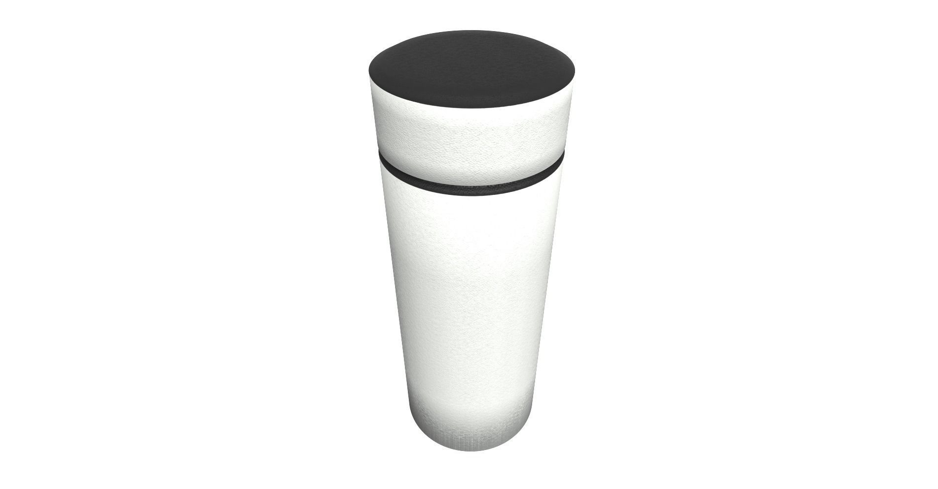 3D model THERMOS WHITE BLACK 3D MODEL LOWPOLY VR / AR / low-poly | CGTrader