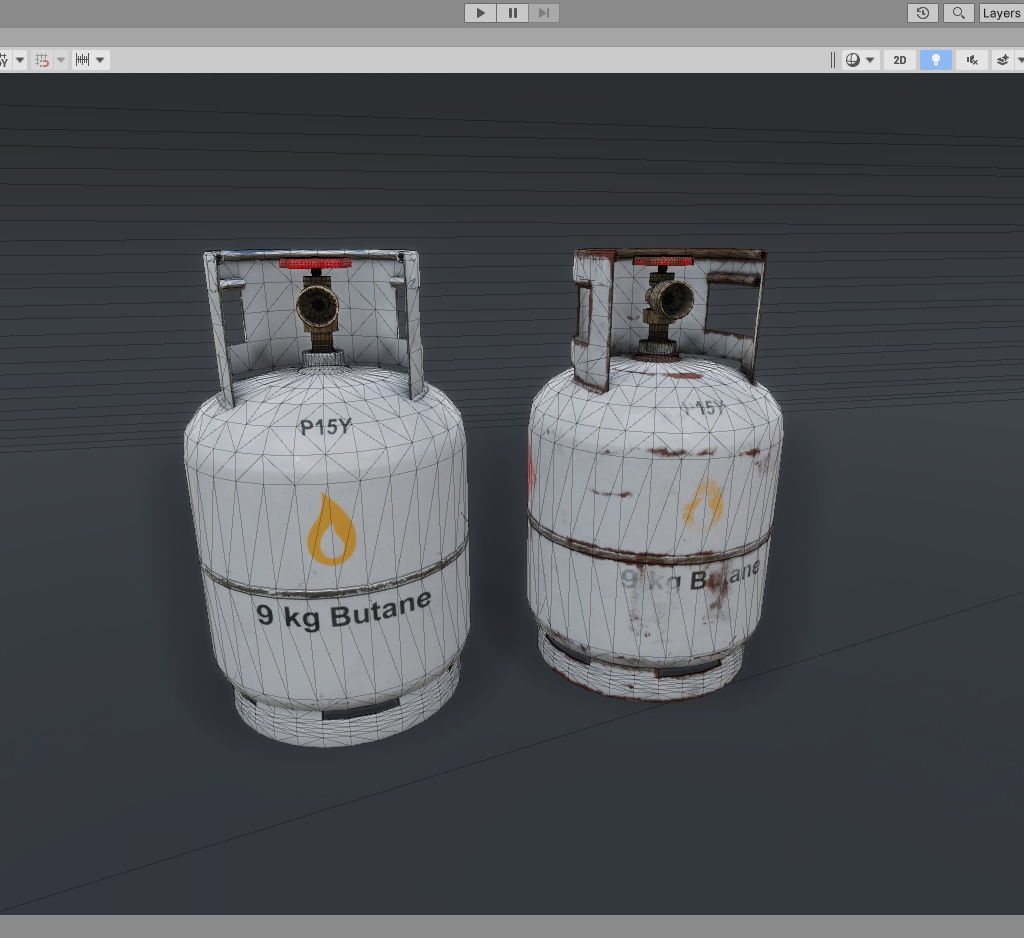 3D model Gas Bottle 9kg Prop Game-Ready VR / AR / low-poly | CGTrader