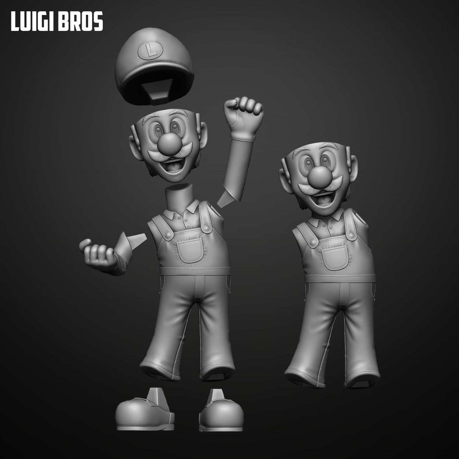 MARIO Y LUIGI 3D model 3D printable | CGTrader