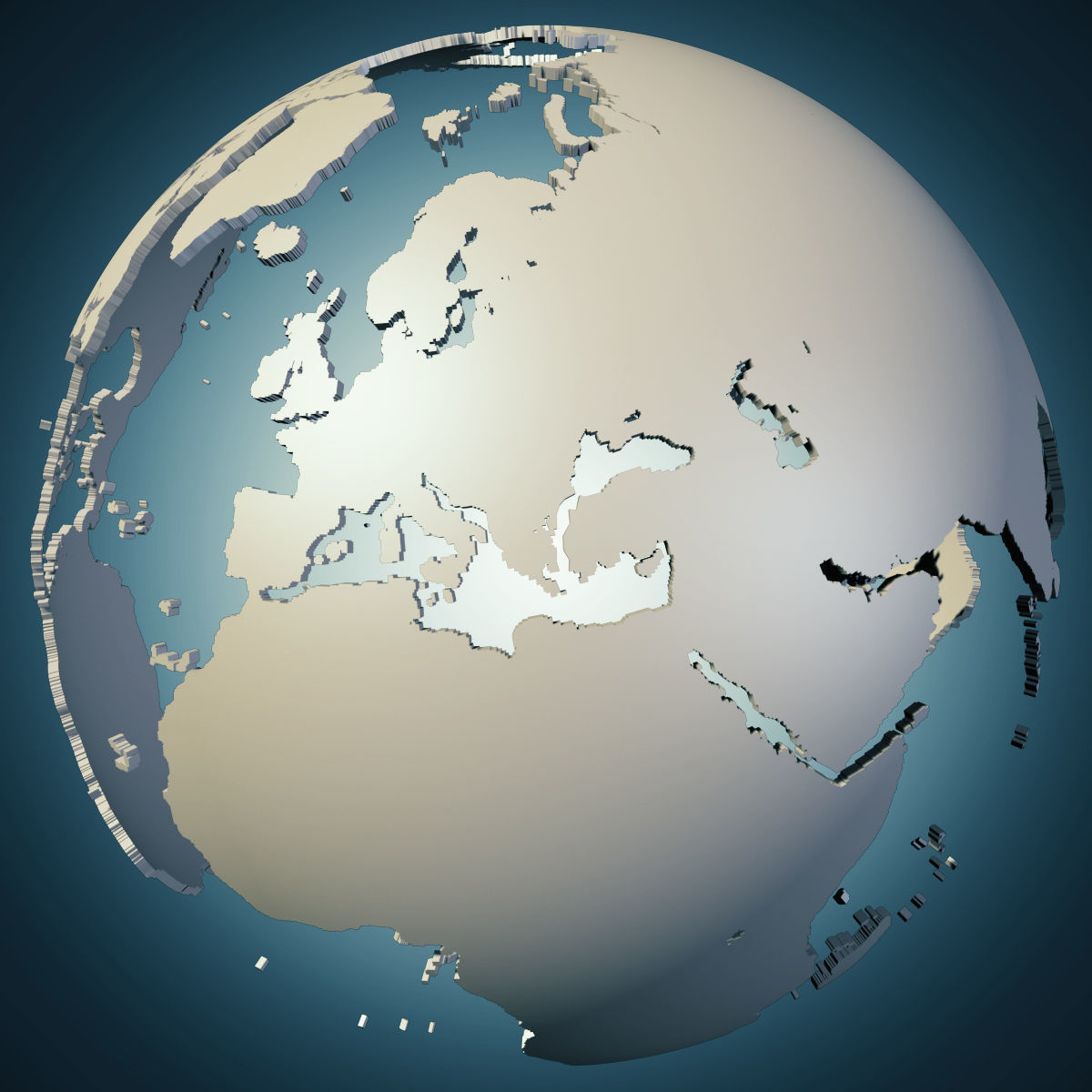 earth continents globe 3D Model 3D model | CGTrader
