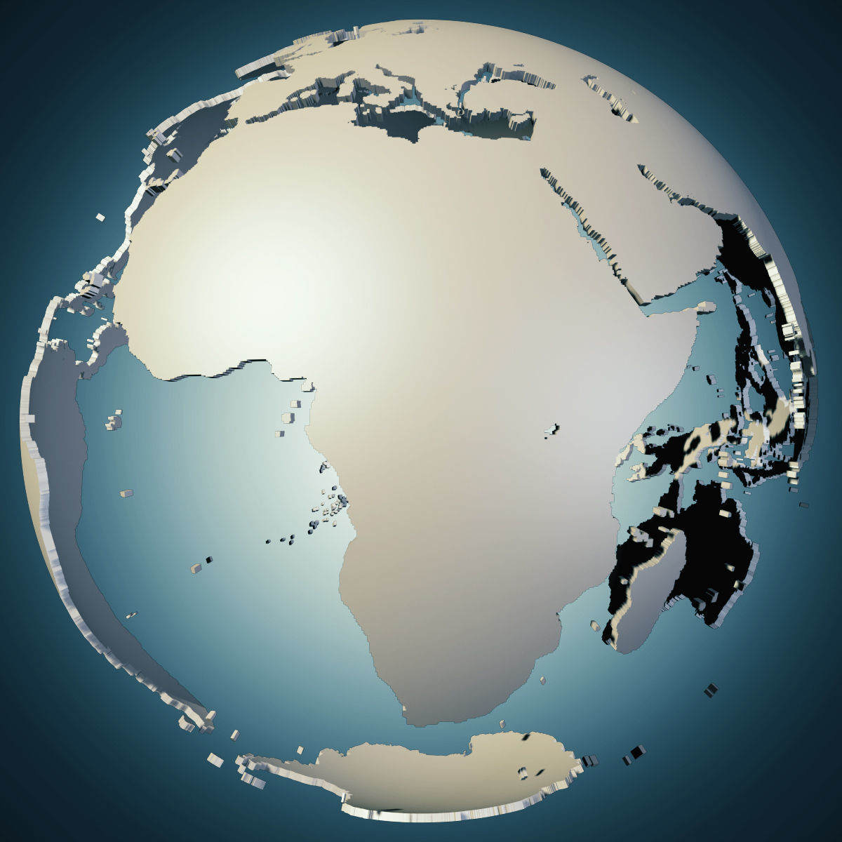 earth continents globe 3D Model 3D model | CGTrader