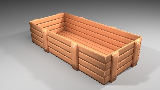 Crate 3 wooden box 3D model | CGTrader