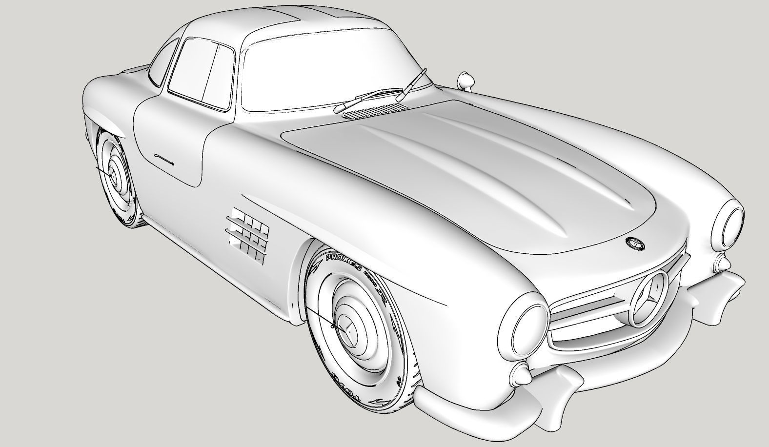 Mercedes Benz 300sl 1955 3D model | CGTrader