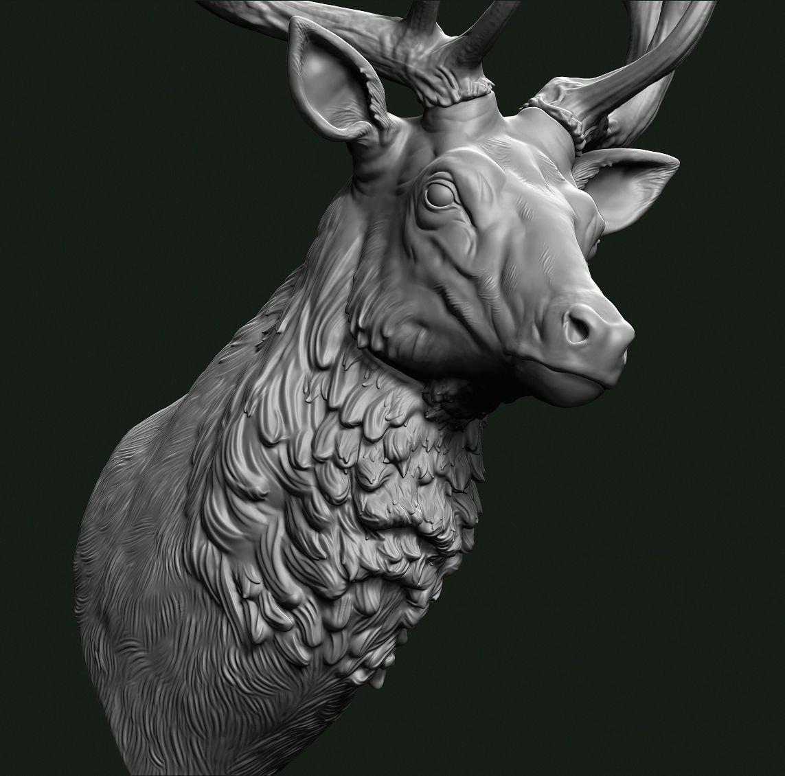 Stag Head 3d Model 3d Printable Cgtrader