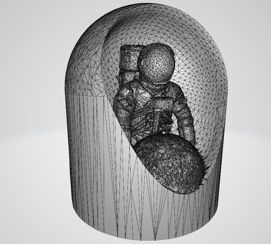 Astronaut in the Void - LED Light Up Diorama 3D model 3D printable | CGTrader