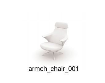 Armachair arm chair free 3D model | CGTrader