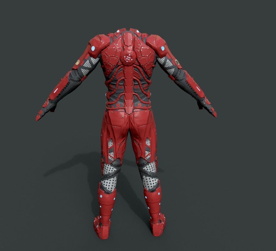 3D model Sci Fi Cyberpunk Male Suit VR / AR / low-poly | CGTrader