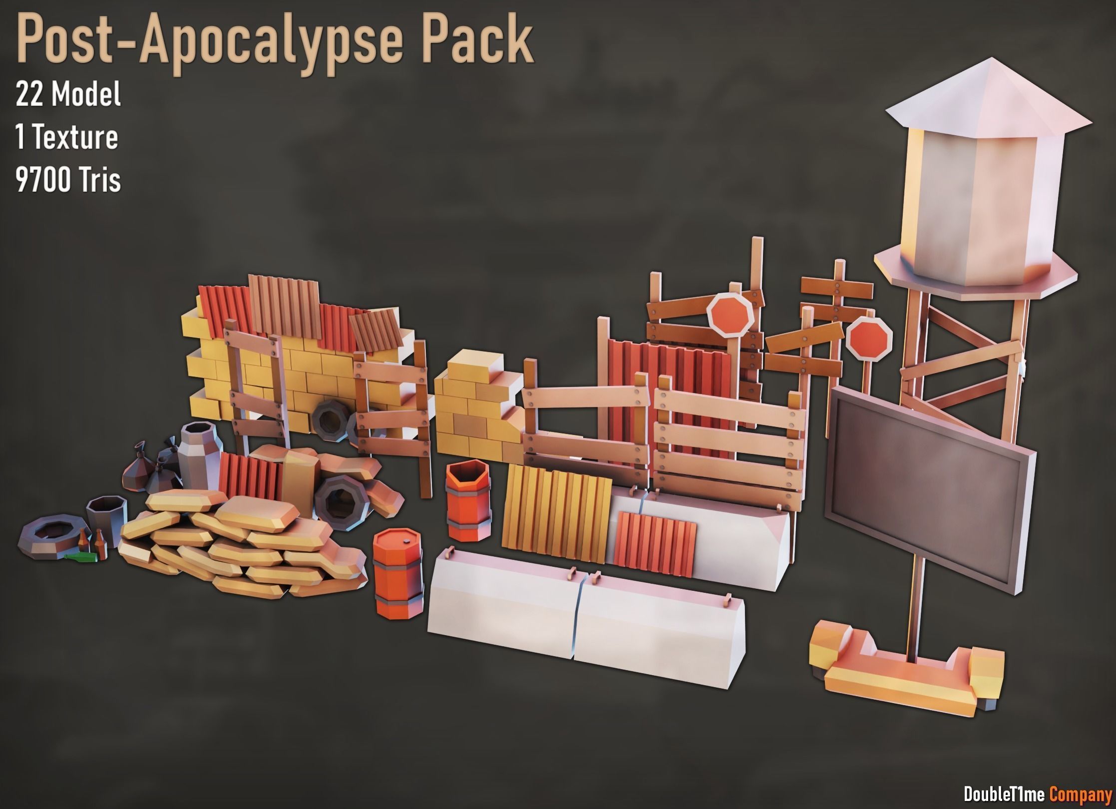 3D model Urban trash Props Apocalypse VR / AR / low-poly | CGTrader