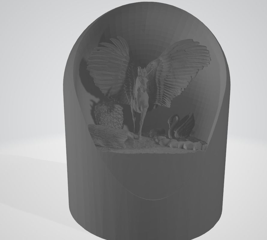 Fantasy Unicorn - LED Light Up Diorama 3D model 3D printable | CGTrader