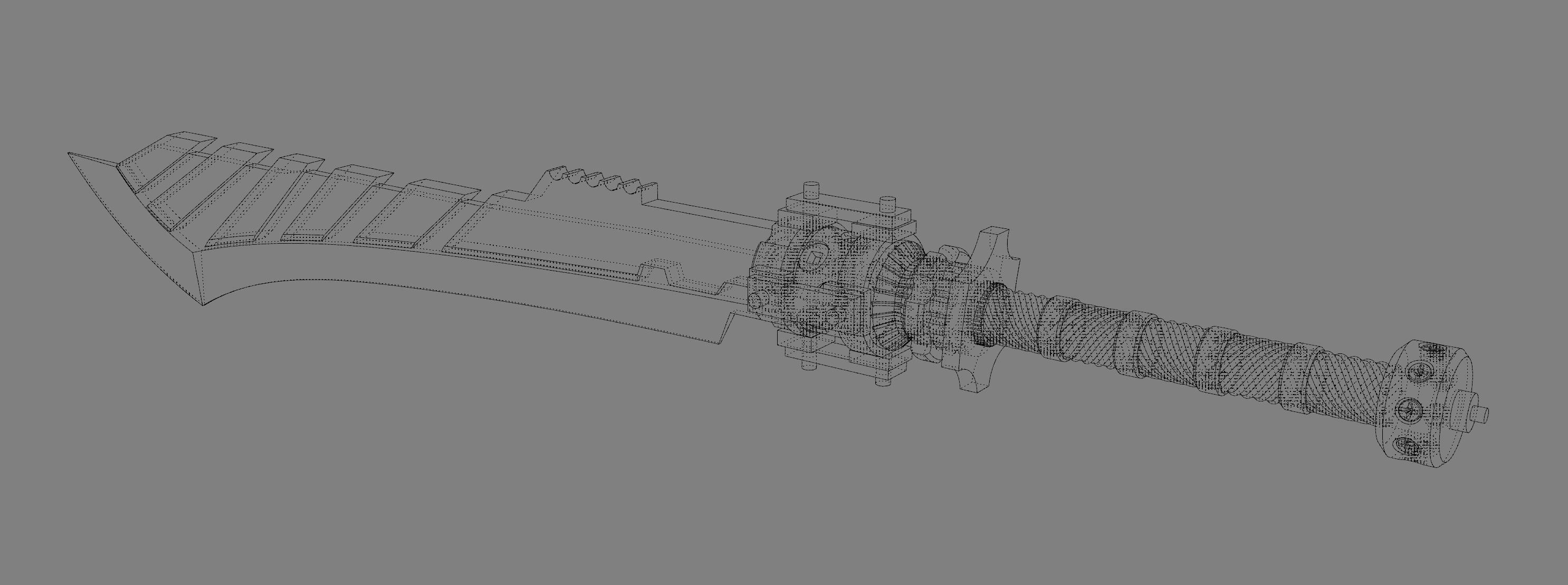 sword steampunk gear 3D print model 3D model 3D printable | CGTrader