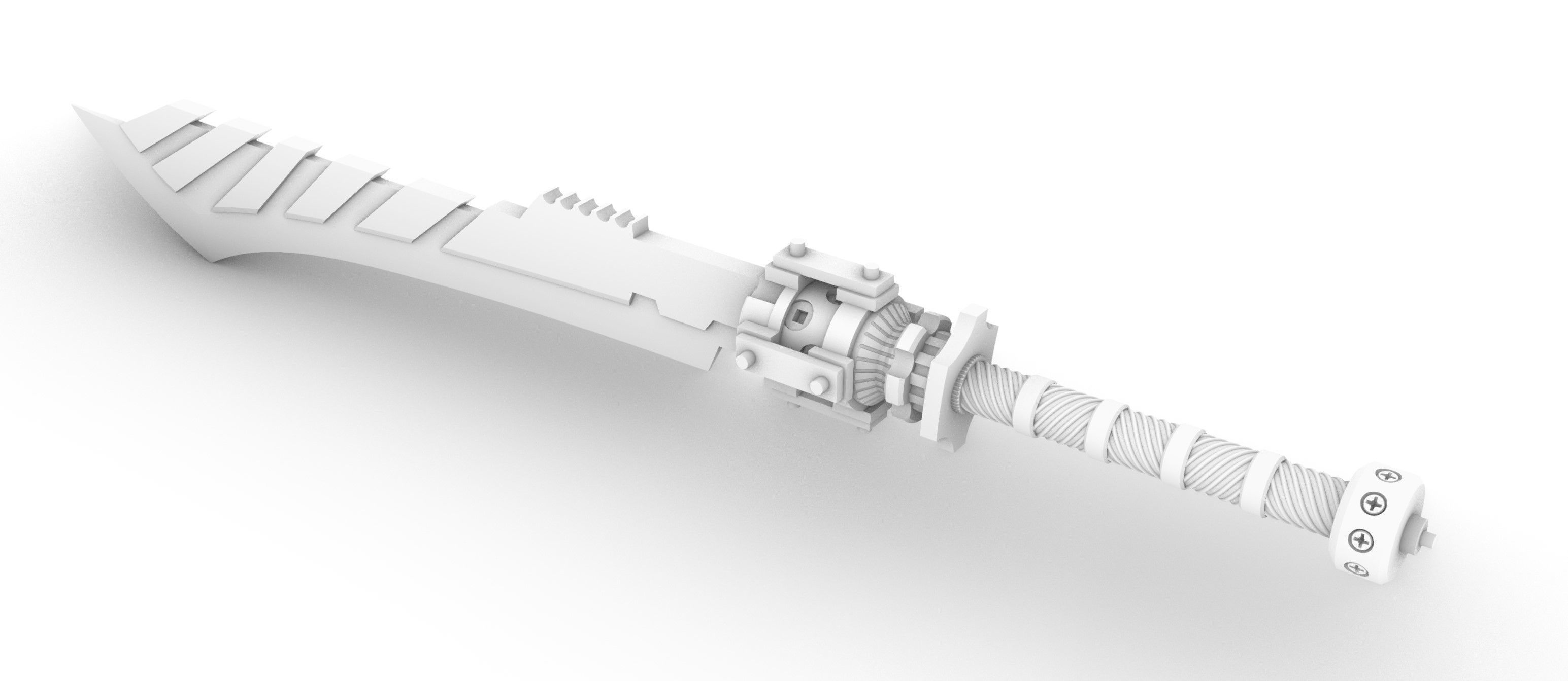 sword steampunk gear 3D print model 3D model 3D printable | CGTrader