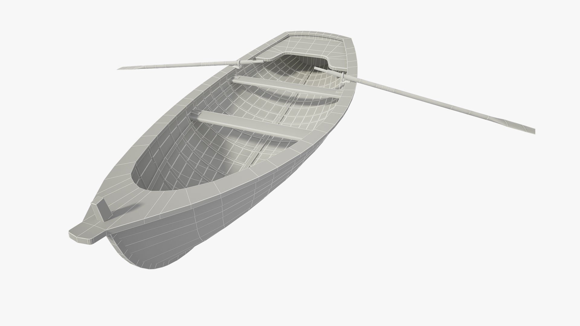 Dinghy Wooden Boat 3D model | CGTrader