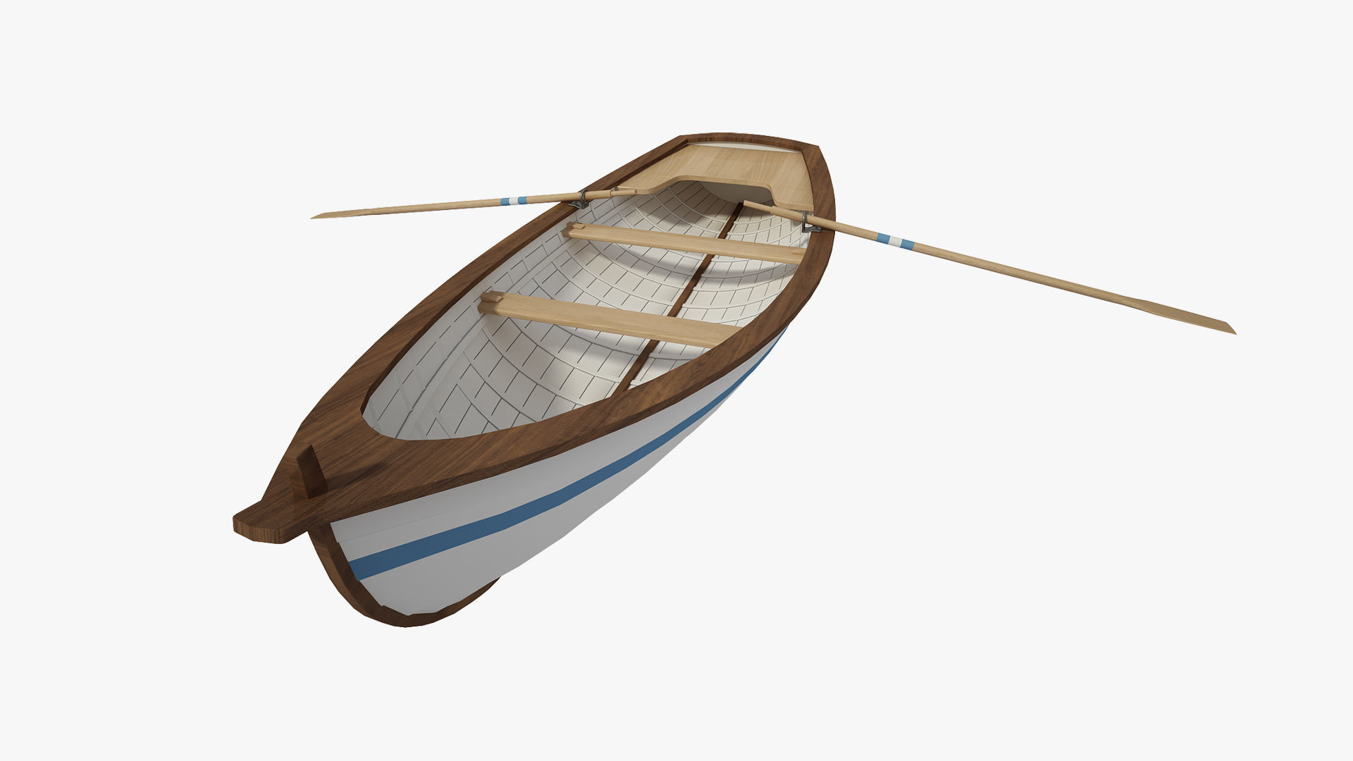 Dinghy Wooden Boat 3D model | CGTrader