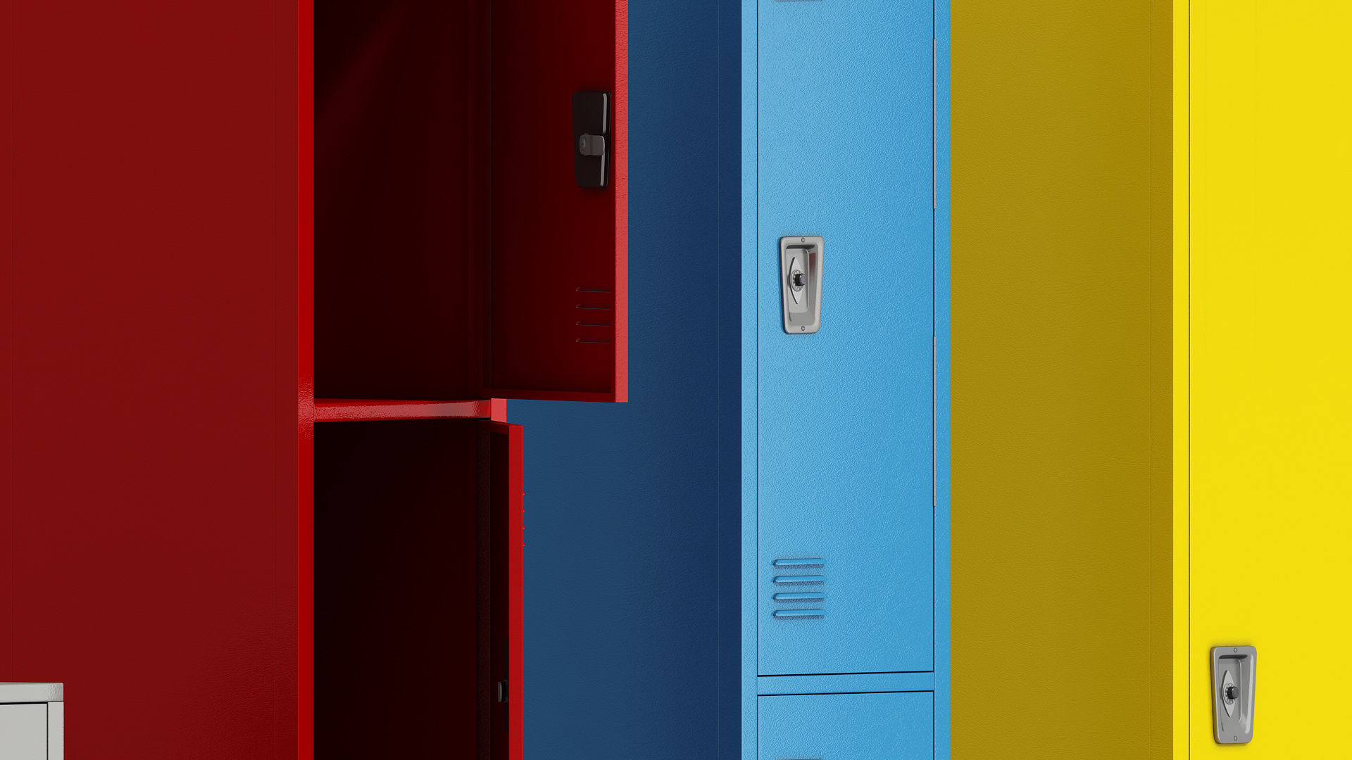 Steel Locker Family 3D model | CGTrader