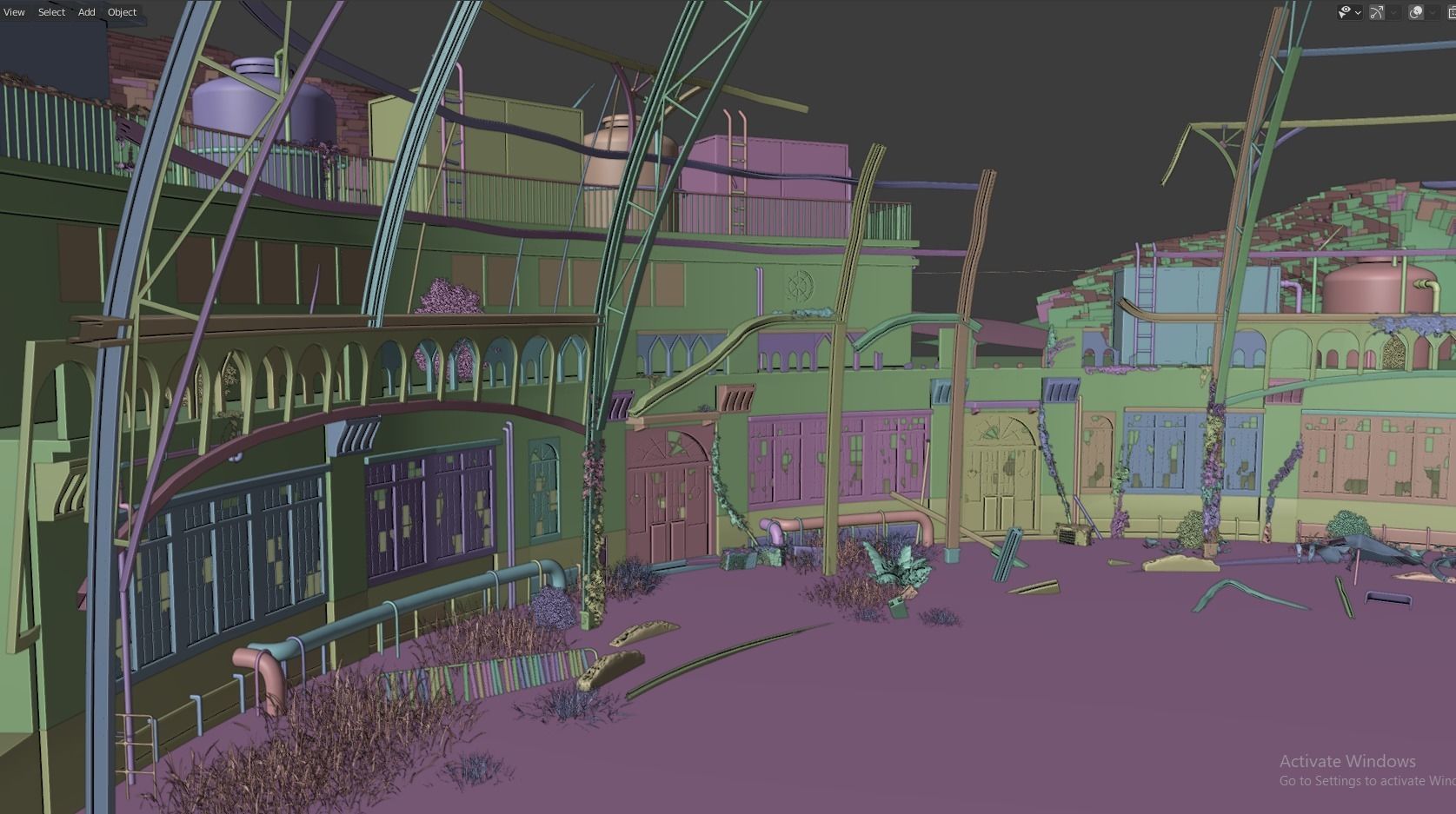 Suzume Scene - Realistic Abandoned Building Project 3D model animated ...