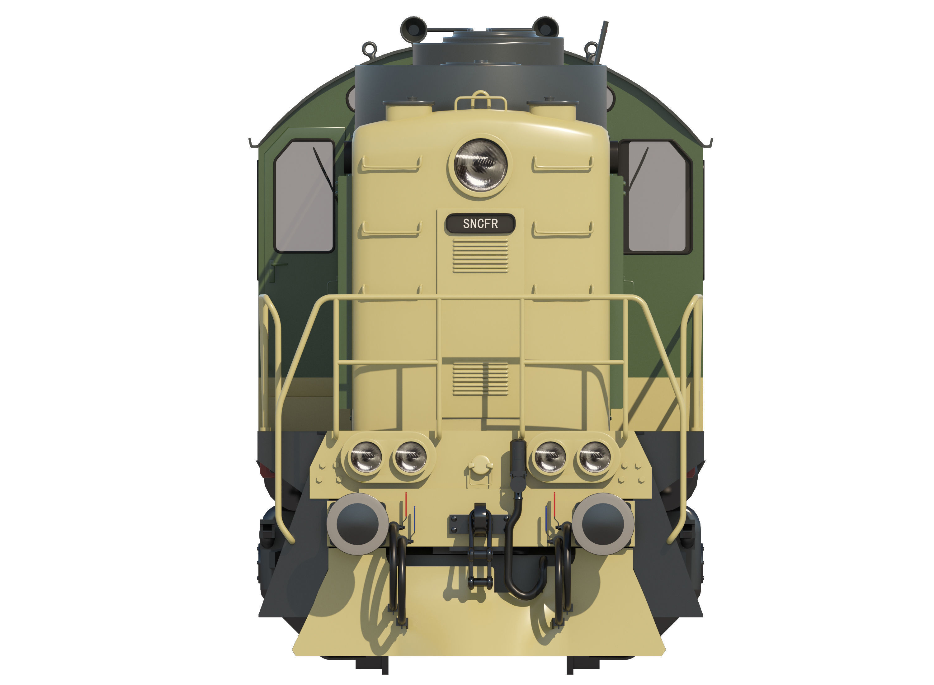 Diesel locomotive 3D model | CGTrader