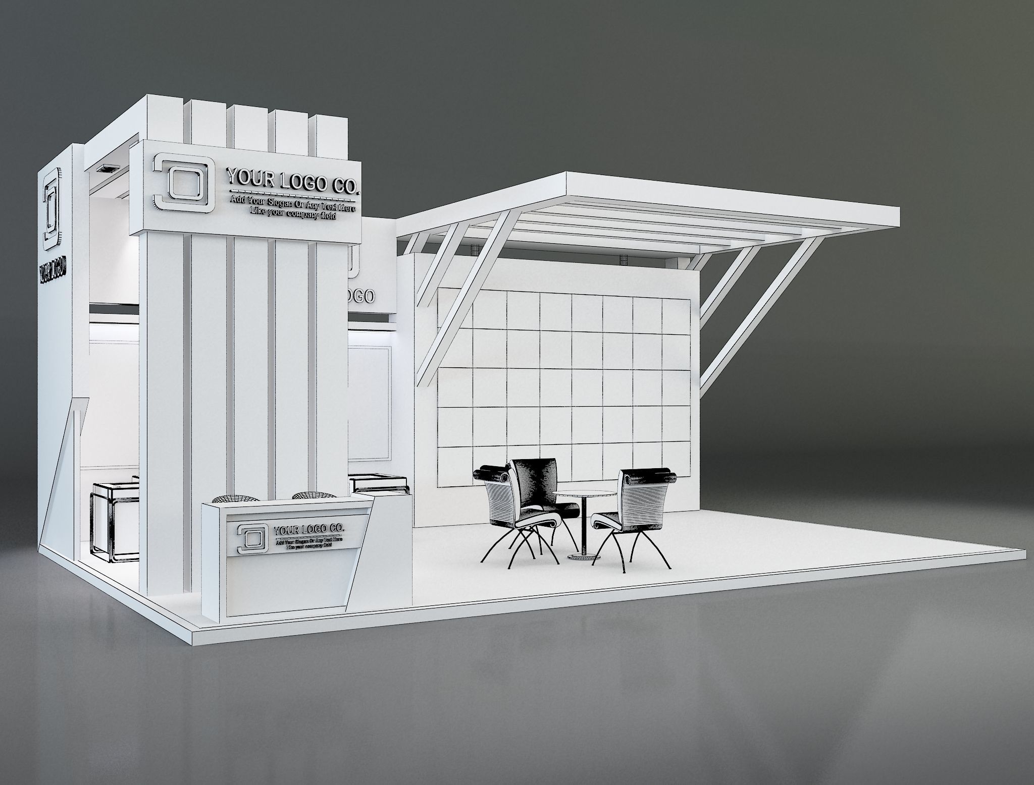 Booth Exhibition Stand a641 3D model | CGTrader