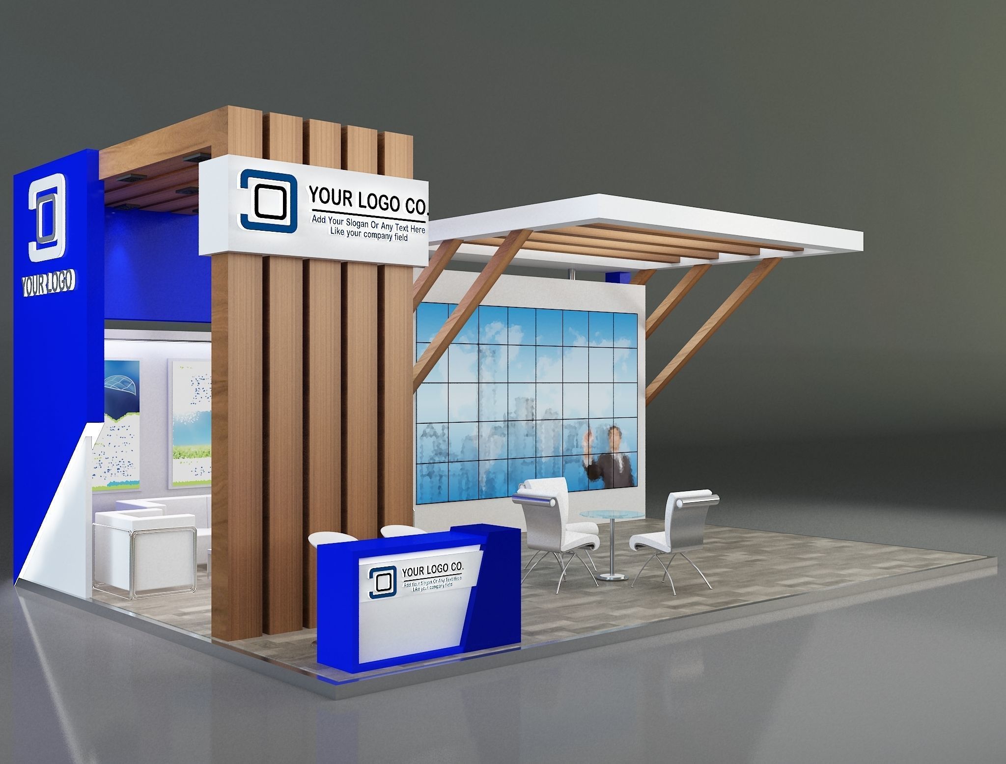 Booth Exhibition Stand a641 3D model | CGTrader