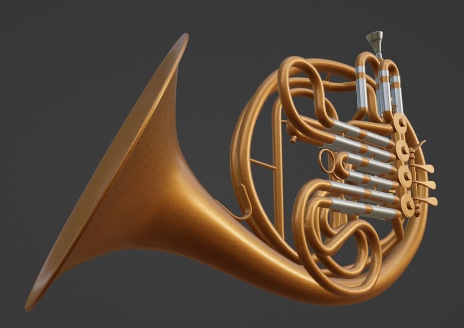 French Horn 3D model | CGTrader