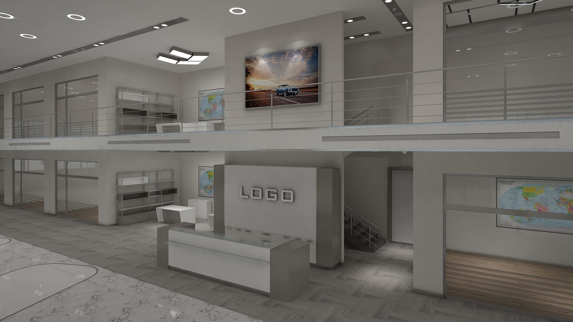 Car Showroom 3D model | CGTrader