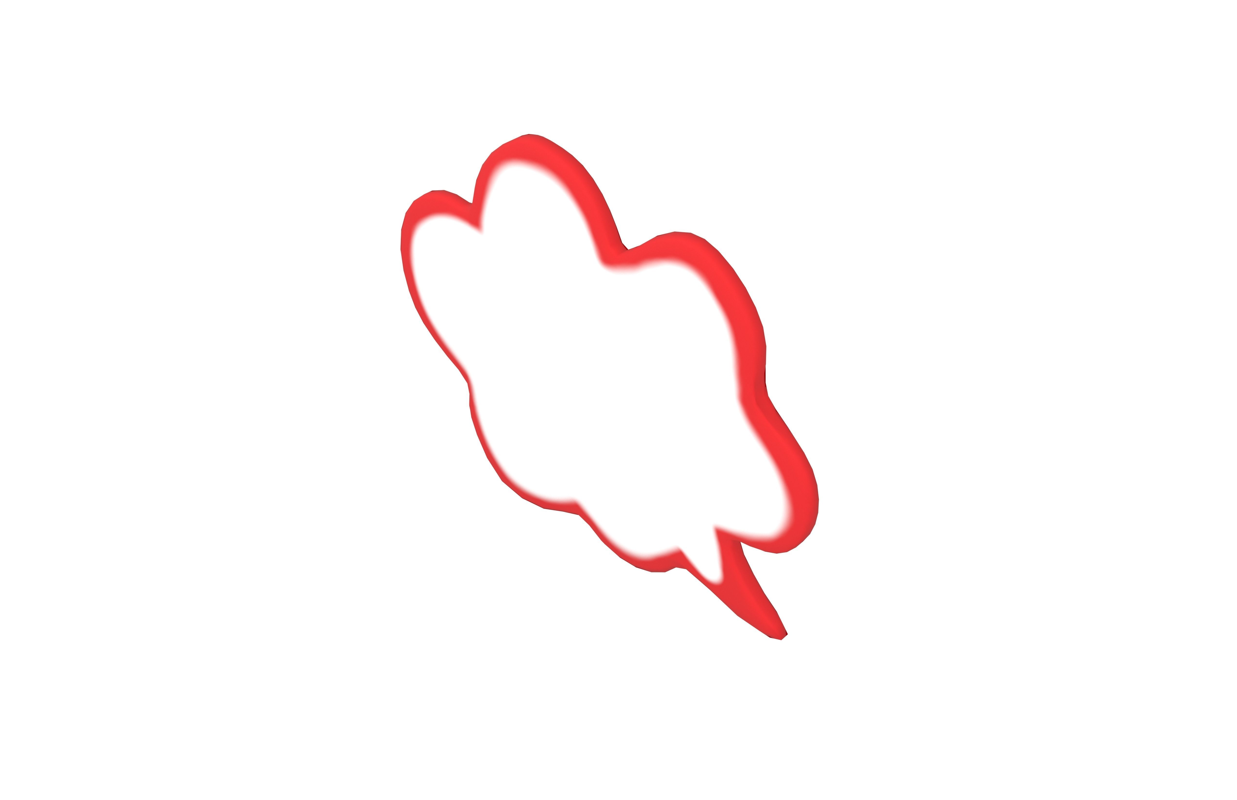 3D model Speech Balloon v26 006 VR / AR / low-poly | CGTrader