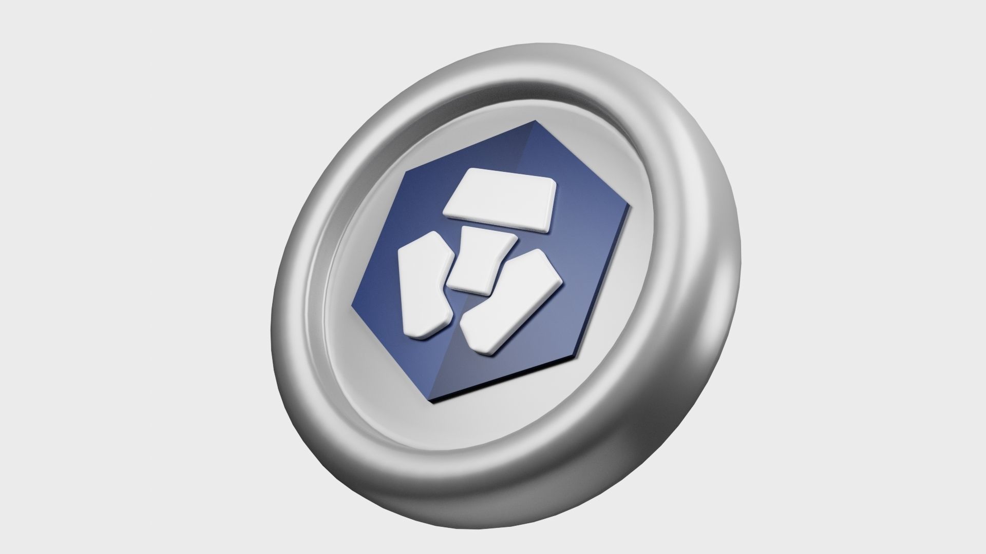 Cronos or CRO Silver Crypto Coin with cartoon style 3D model | CGTrader