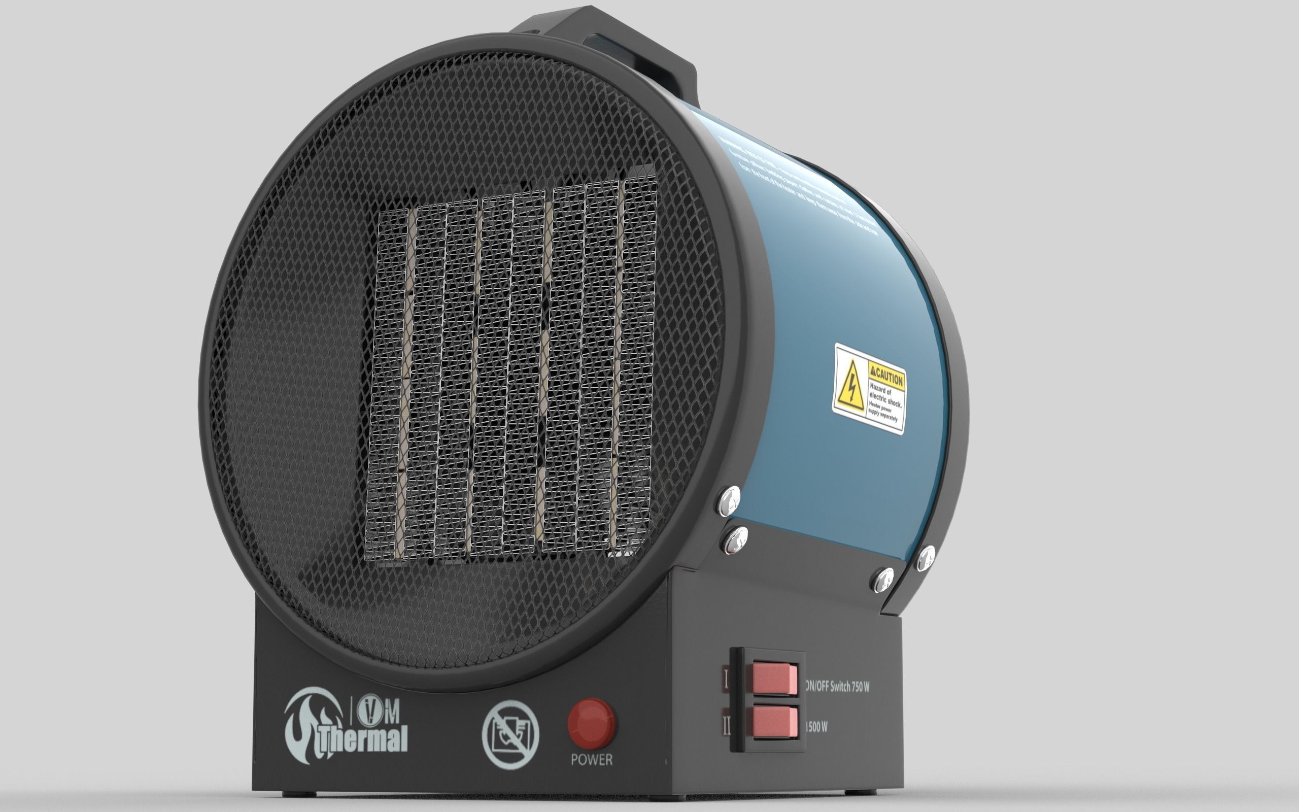 Portable Electric Industrial Space Heater 3D model | CGTrader
